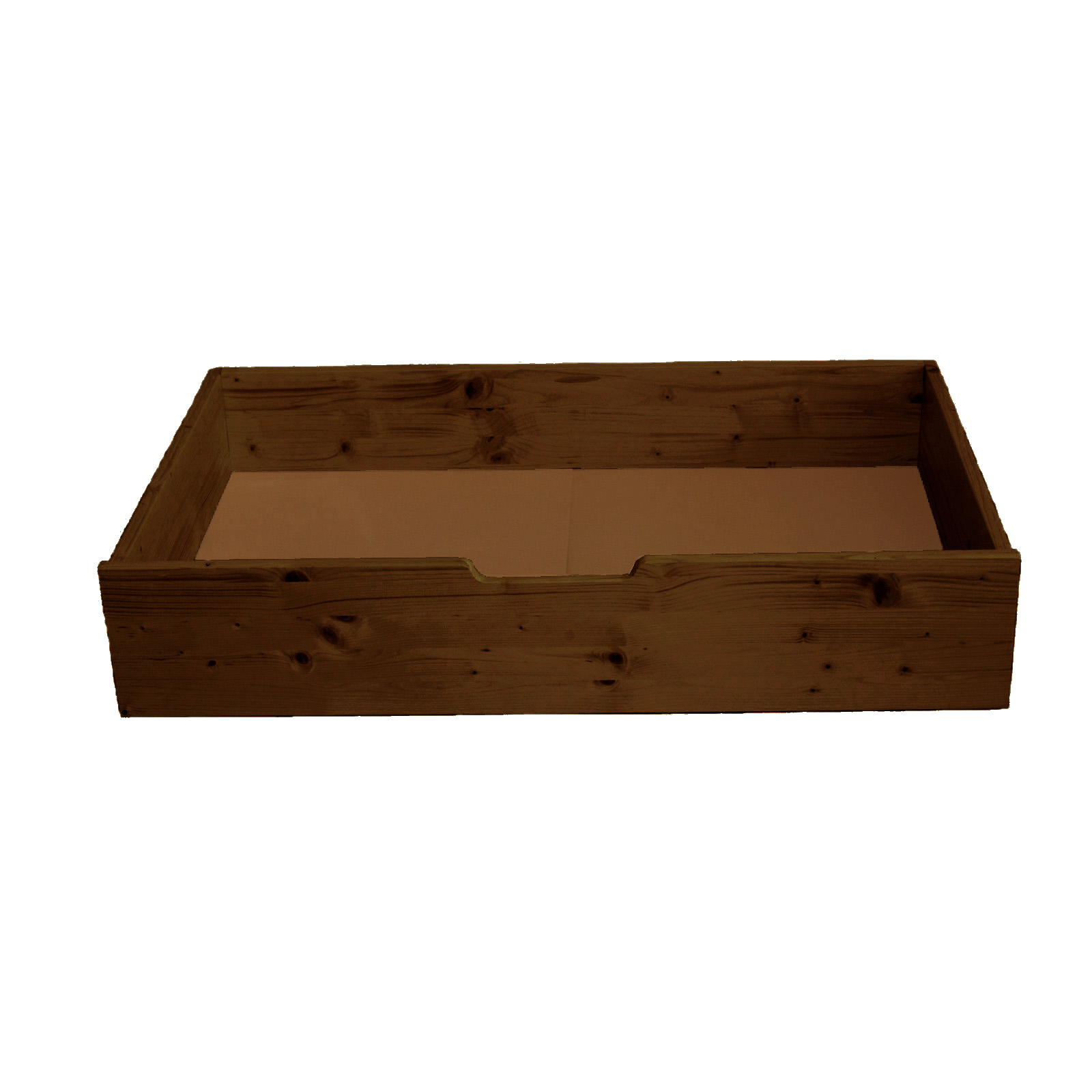 Cutie de depozitare sub pat Nest, Transilvan, Lemn Masiv, 97x60x20 cm, Nuc