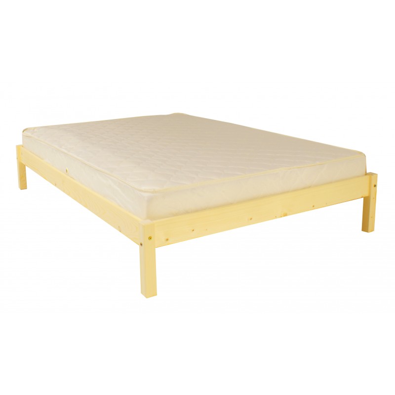 Pat matrimonial Transilvan, Sally, Lemn Masiv, Model 1/1, 140x200 cm, Natur