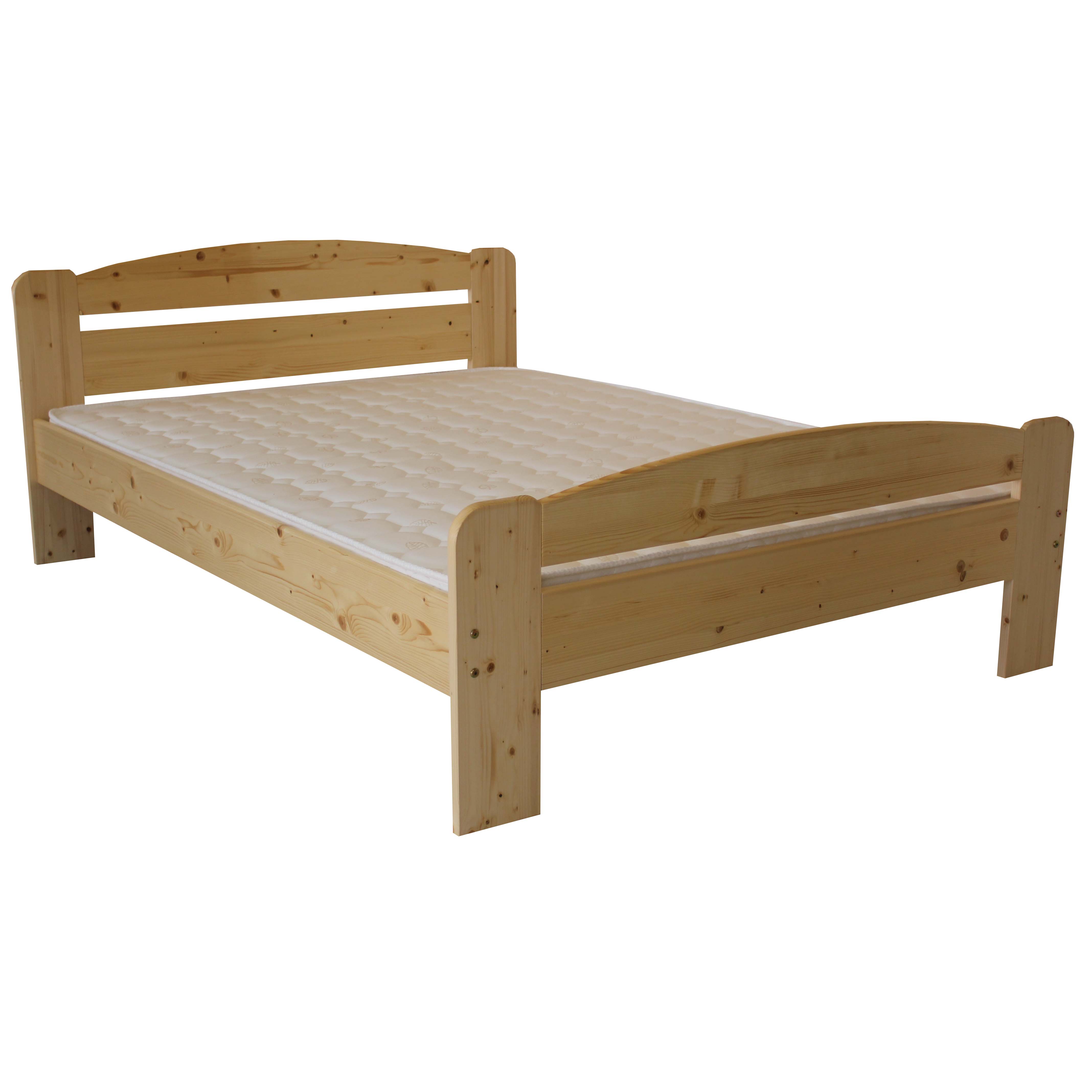 Pat matrimonial Transilvan, Dumbo, Lemn Masiv, Model 3/2, 140x200 cm, Natur