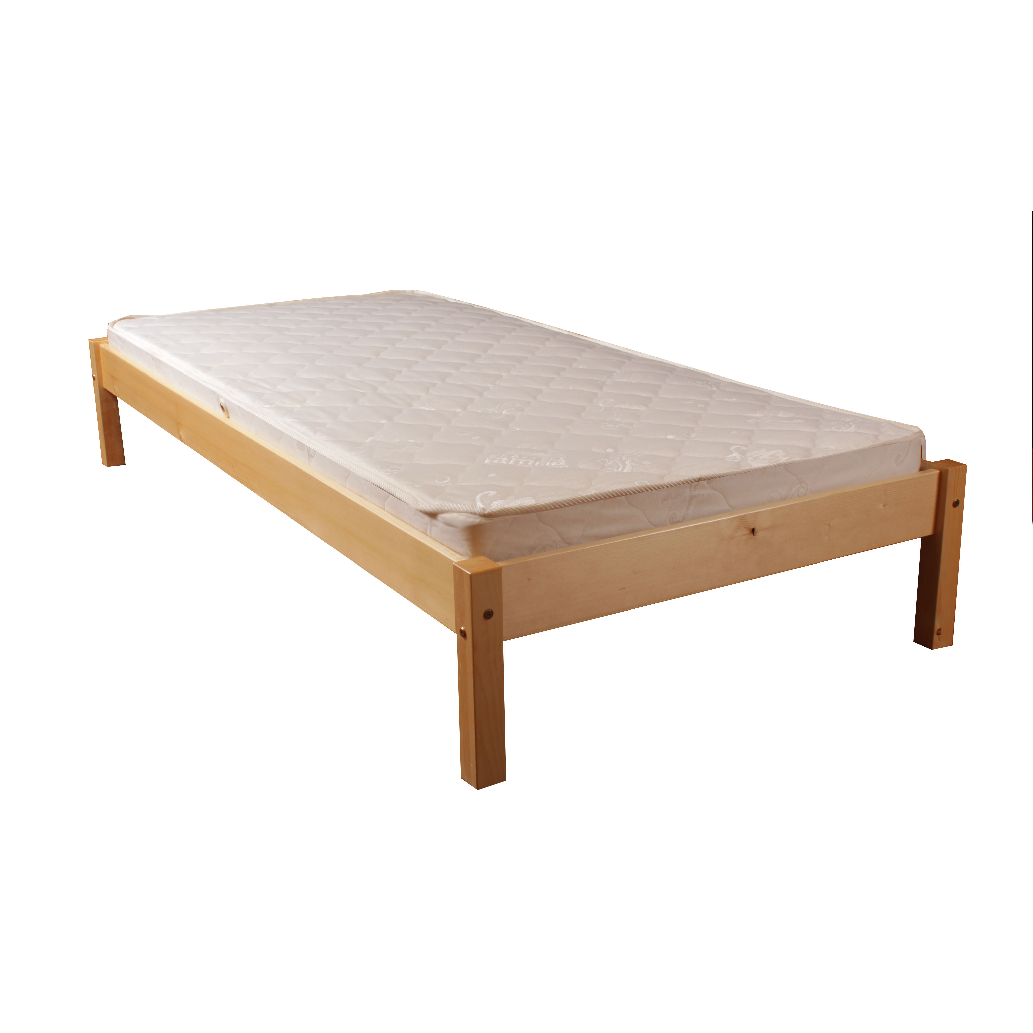 Pat de o persoana Transilvan, Sally, Lemn Masiv, Model 1/1, 90x200 cm ...