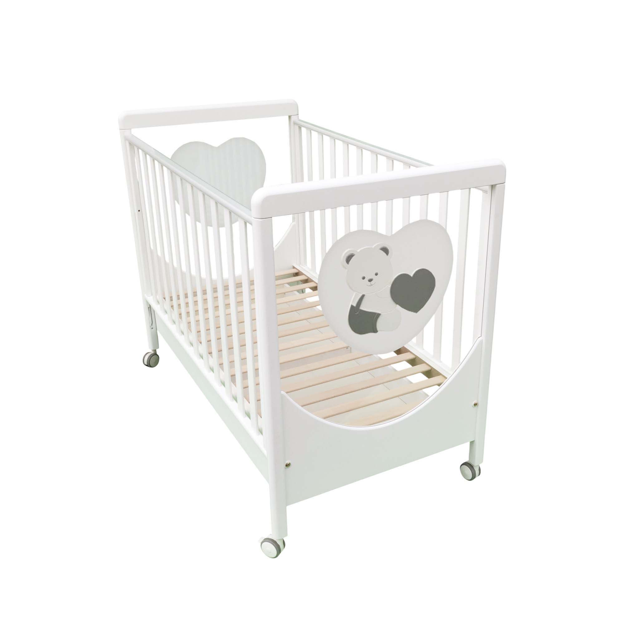 Patut Bebe Cuore Balu, BabyDreams, cu Sertar, Lemn Masiv, Design ...