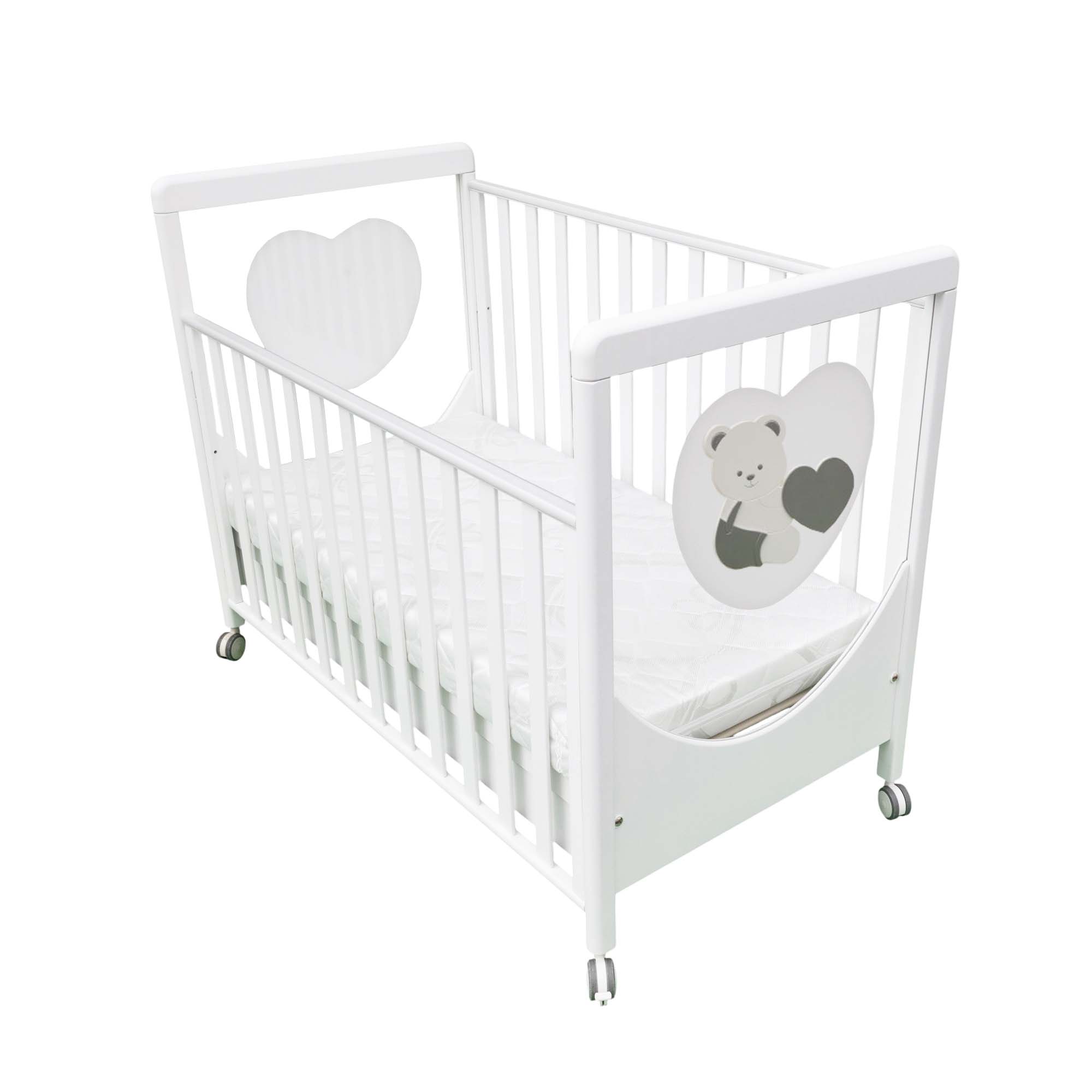 Patut Bebe Cuore Balu, BabyDreams, cu Sertar, Lemn Masiv, Design ...