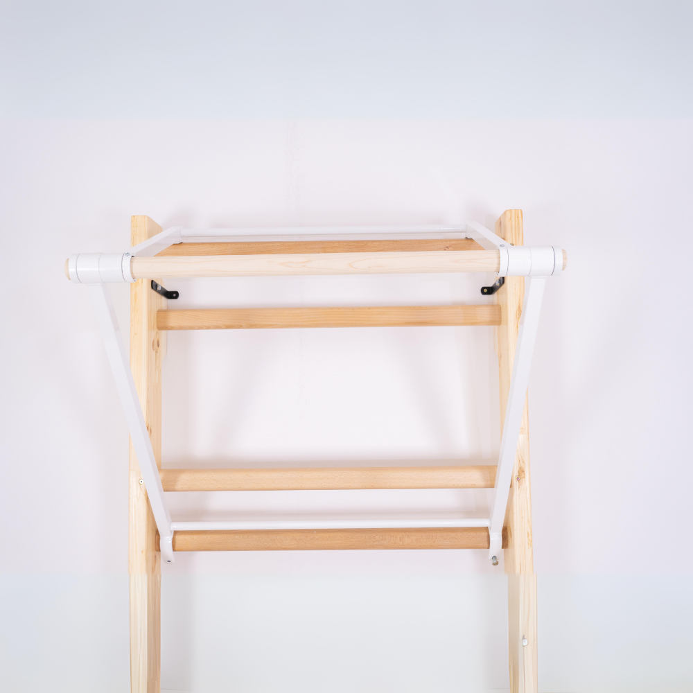 Spalier Gimnastica Transilvan, cu bara de tractiune, 233x85x11 cm, Natur