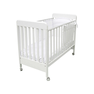 Patut Bebe din Lemn Masiv, BabyDreams Clasico cu Sertar, 133x71x106 cm ...