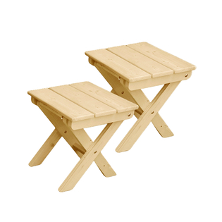 Set 2 Scaune Pliante Montana, Transilvan, Lemn Masiv, 36x36x42 cm, Natur