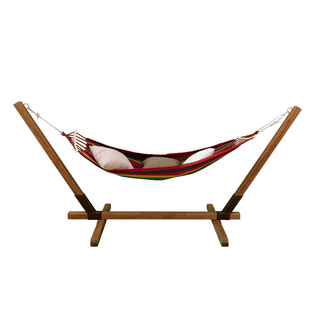 Suport hamac Premium Transilvan, din lemn, cu hamac inclus, 320x136 cm ...